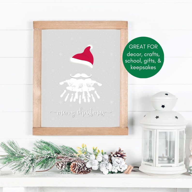 Christmas Handprint Craft, Craft for Kids Baby Toddler, Keepsake Craft ...