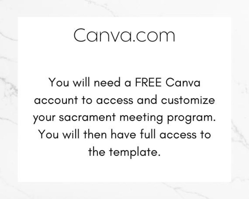 LDS Sacrament Meeting Program, Sacrament Meeting Template, Ward ...
