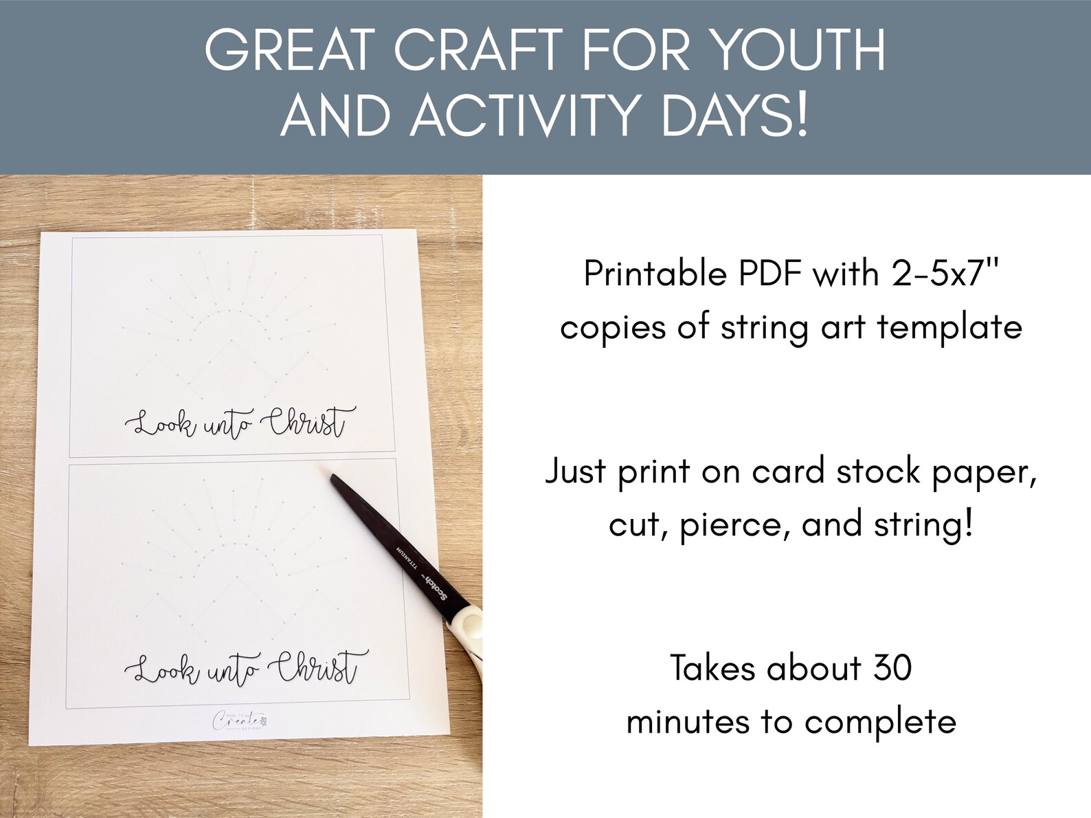 Look Unto Christ String Art Craft, 2025 LDS Youth Theme, Young Women ...