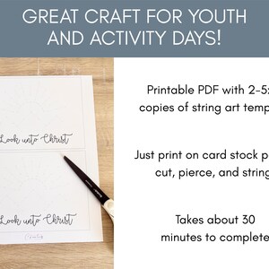Look Unto Christ String Art Craft, 2025 LDS Youth Theme, Young Women ...