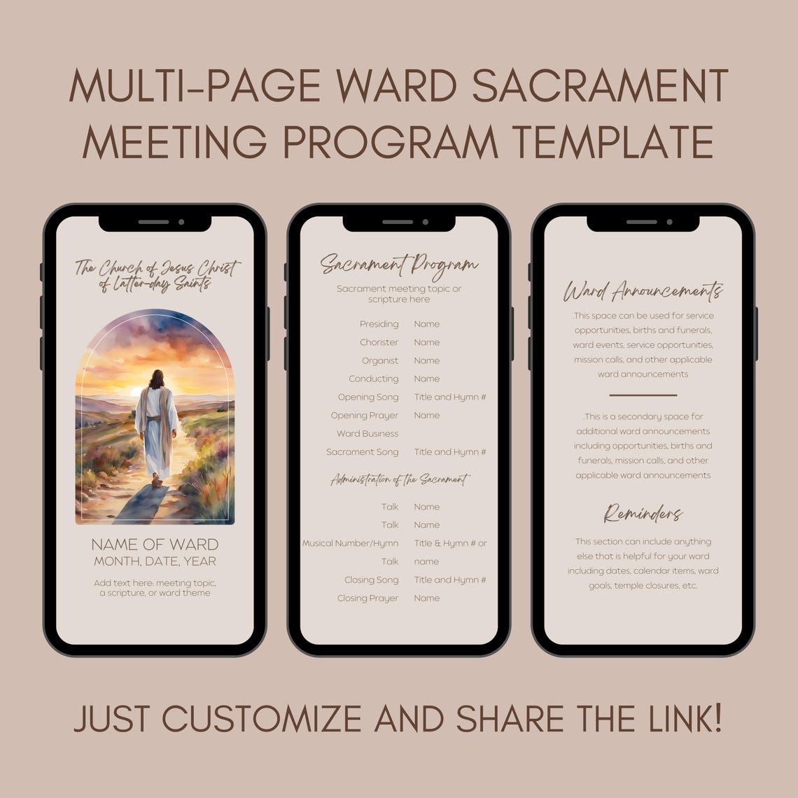 Mobile LDS Sacrament Meeting Program, Digital Sacrament Meeting Program ...
