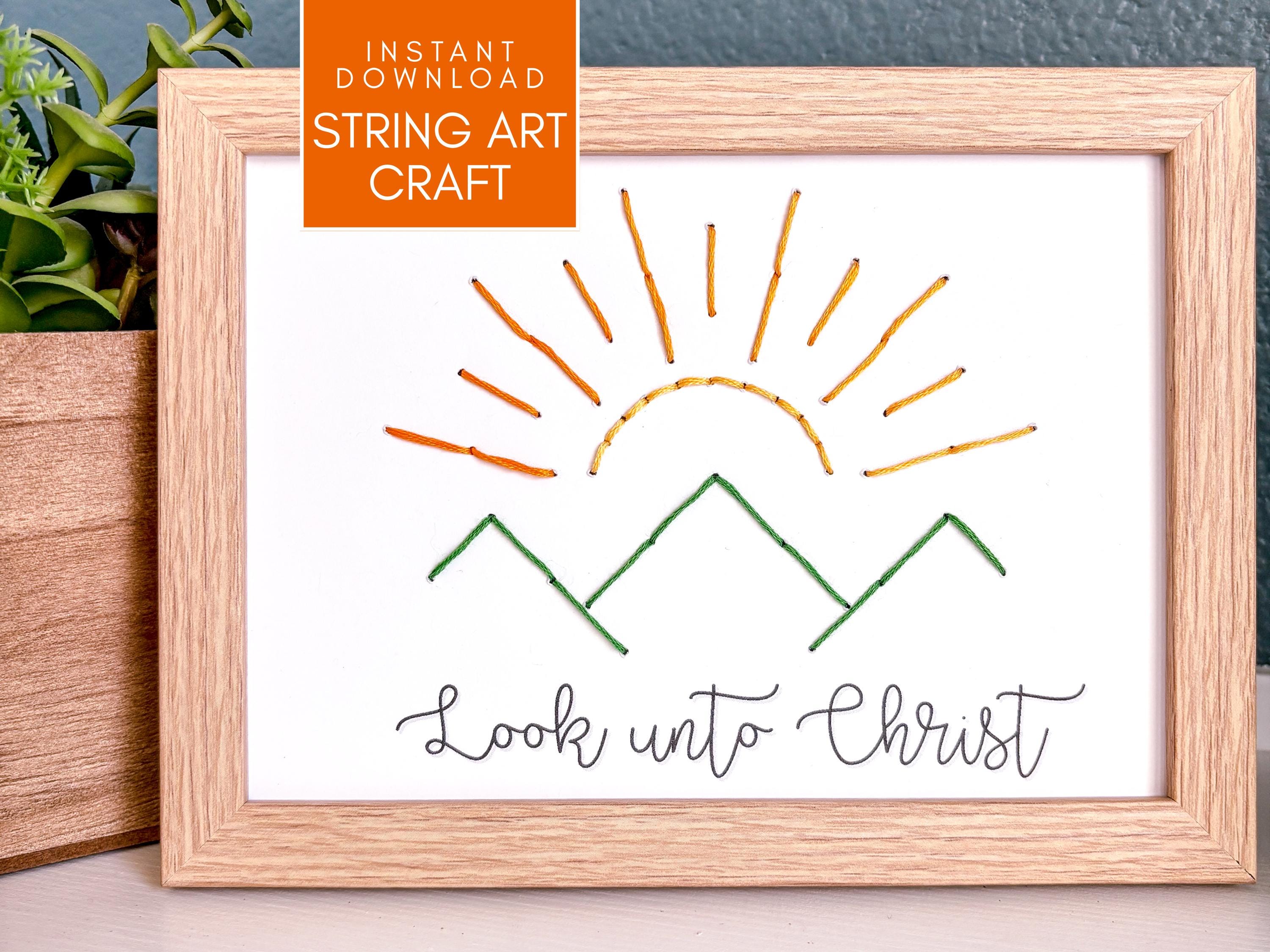 Look Unto Christ String Art Craft, 2025 LDS Youth Theme, Young Women ...
