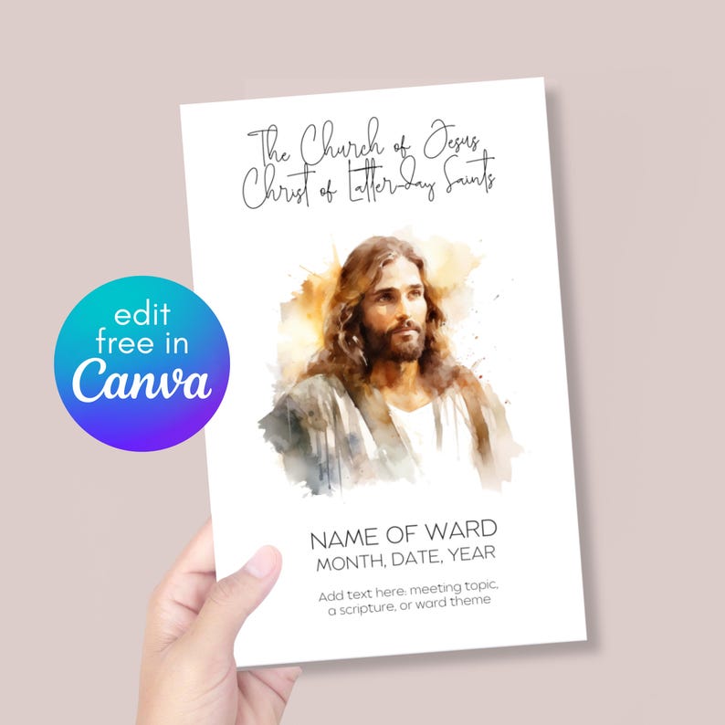 LDS Sacrament Meeting Program, Sacrament Meeting Template, Ward ...