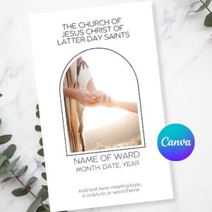 LDS Sacrament Meeting Program, Sacrament Meeting Template, Ward ...