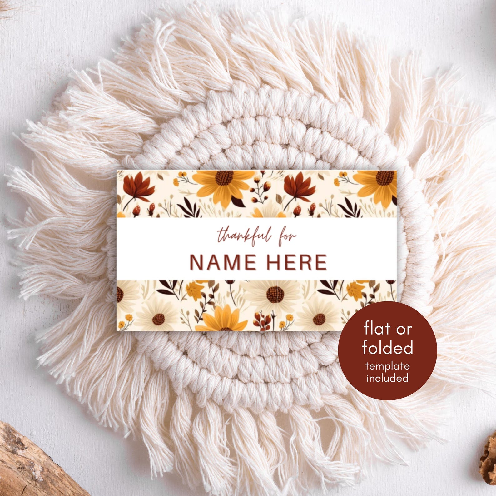 Thanksgiving Place Cards Fall Place Cards Printable Place Cards Canva ...