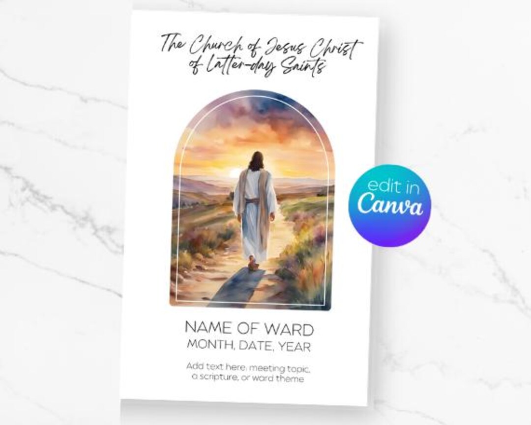 LDS Sacrament Meeting Program, Sacrament Meeting Template, Ward ...