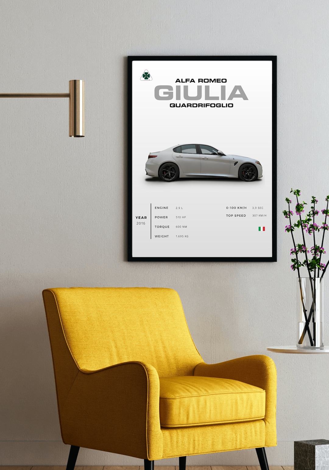 Alfa Romeo Giulia Quadrifoglio Poster / Car Poster - Etsy