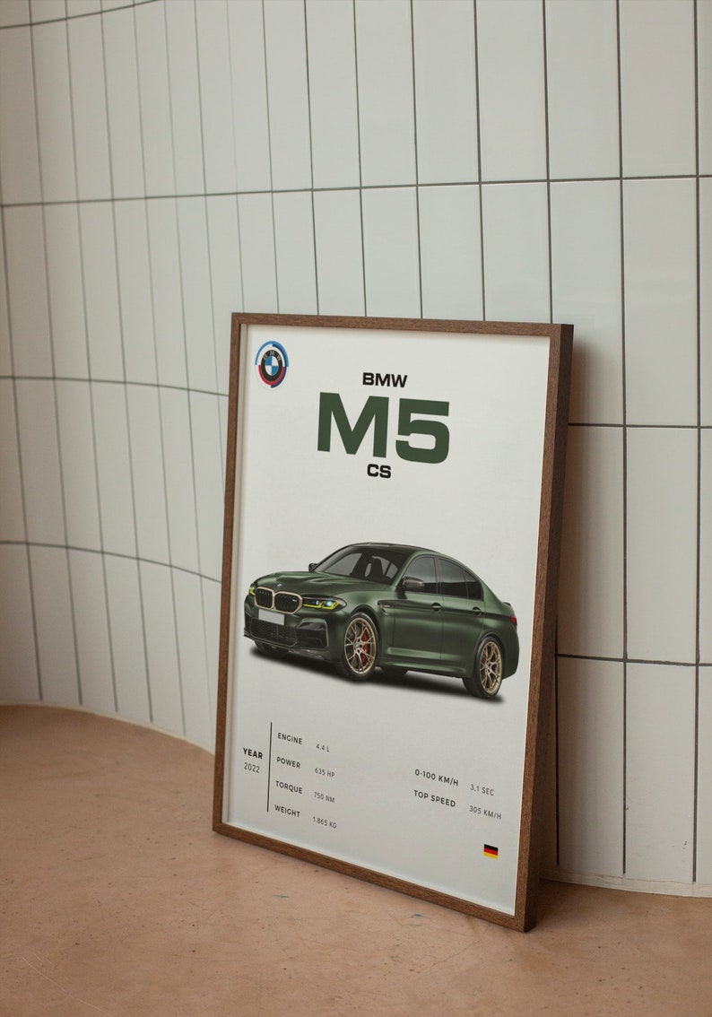 BMW M5 CS POSTER - Etsy