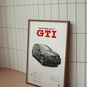 Volkswagen Golf 7 GTI Poster - Etsy