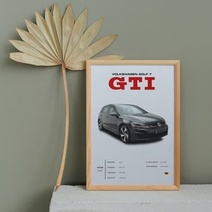 Volkswagen Golf 7 GTI Poster - Etsy