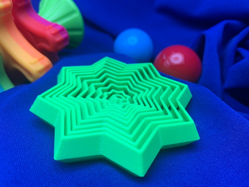 3D Printed Fidget Toys Includes 5-pointed, 8-pointed Stars, and Fidget ...