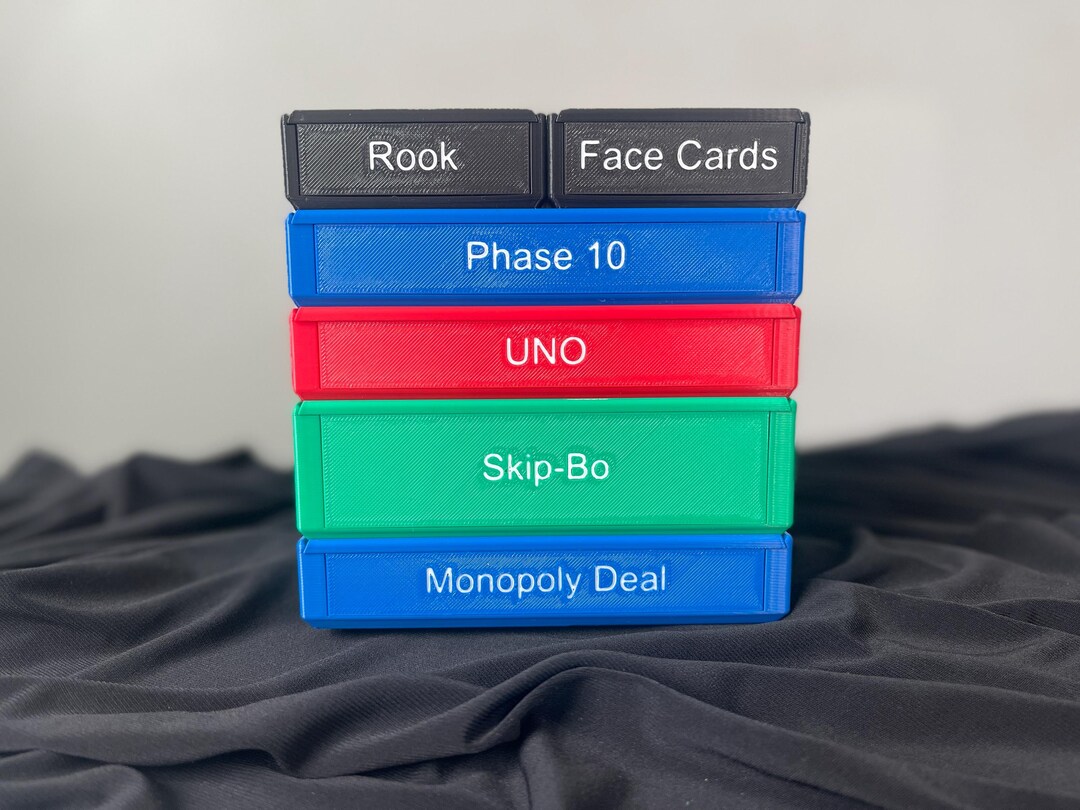 Customizable, Stackable Card Box - 3D Printed - Modern Game, Scrapbook, Craft, Sewing, Quilting ...