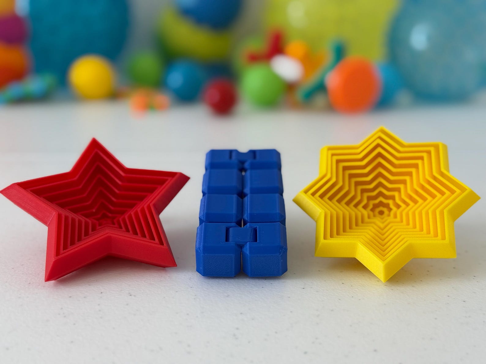 3D Printed Fidget Toys - Includes 5-pointed, 8-pointed Stars, and ...