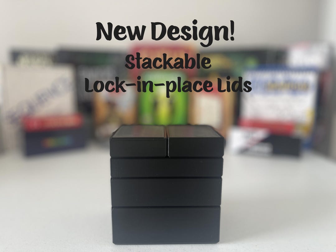 3D Printed Stackable Playing Card Storage Box - Modern Game, Scrapbook ...