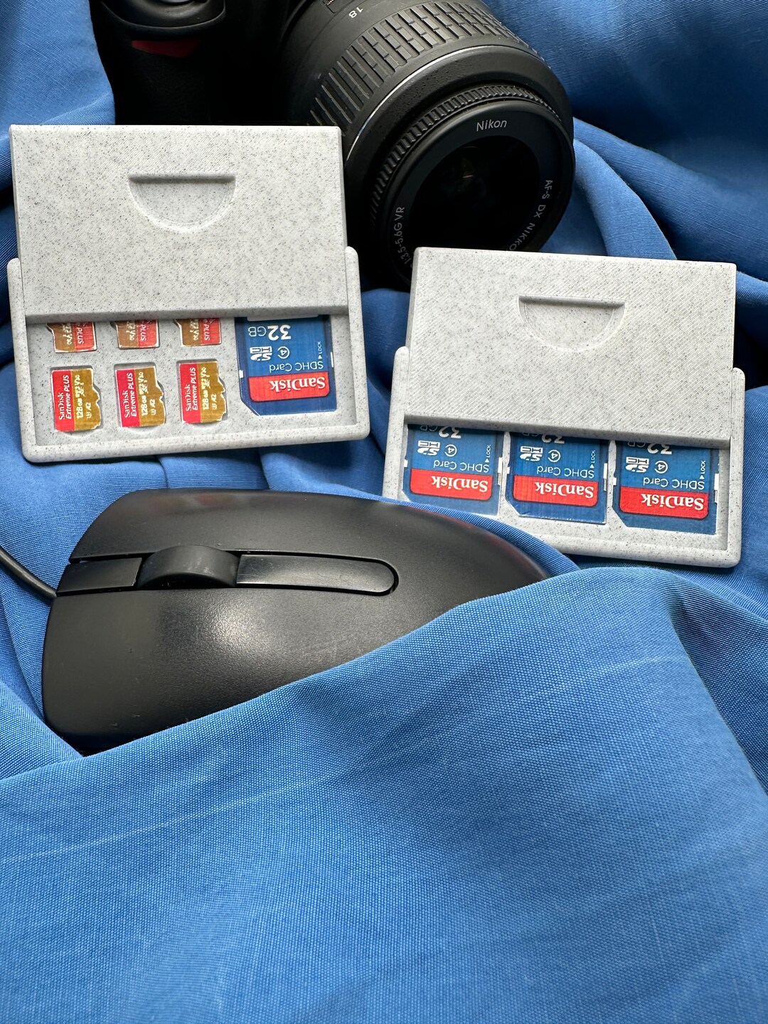 Compact 3D Printed SD Card Holder Holds up to 6 Micro Cards With 1 ...