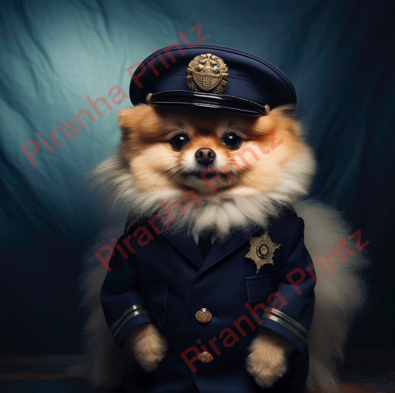 Constable Pomeranian Printable Wall Art for Canvas and Framing, Digital ...