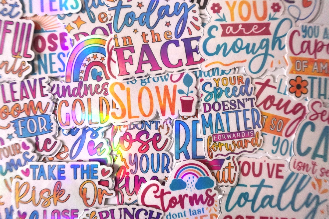 10-50 Inspirational Positive Stickers, DIY Stickers for Laptop ...