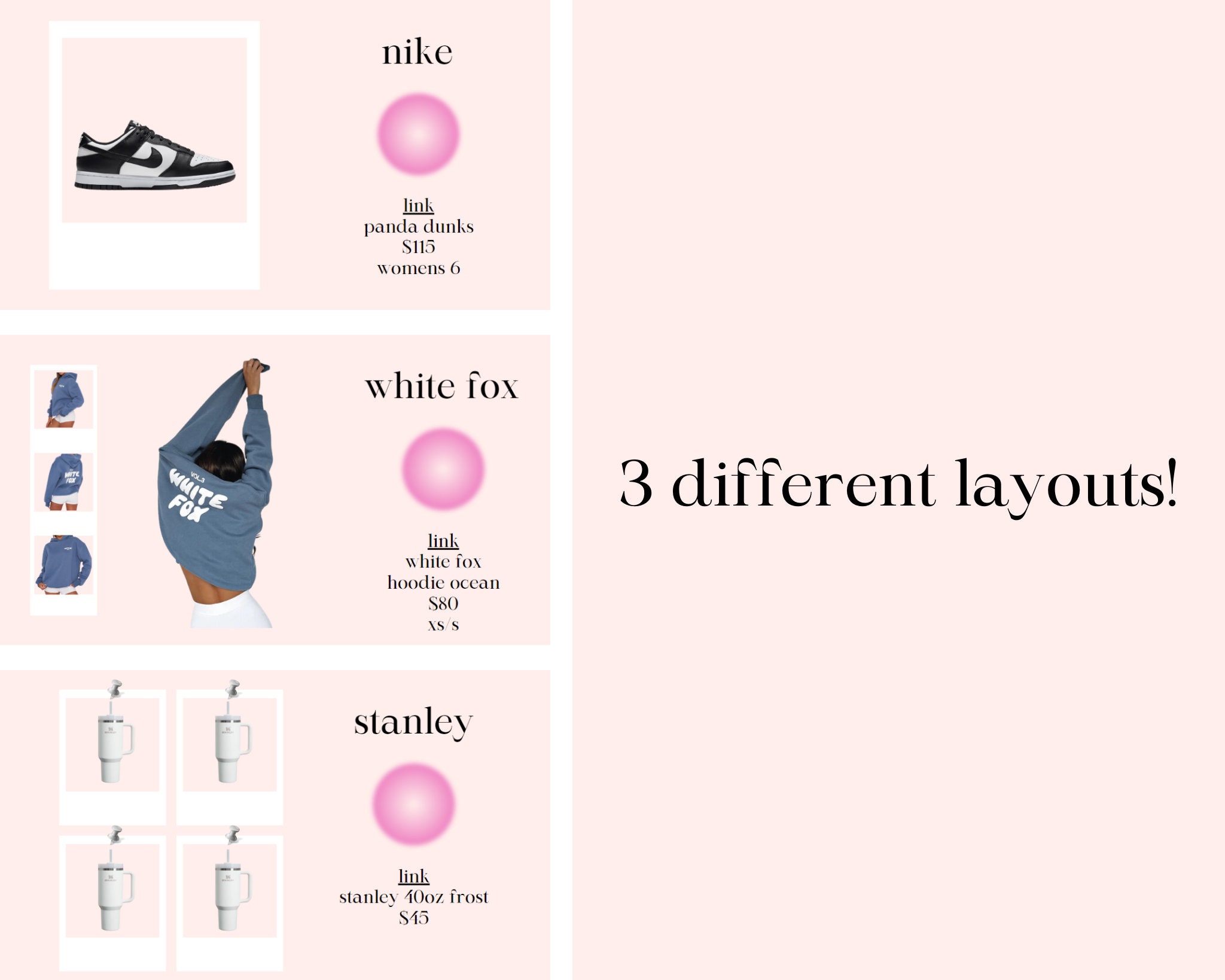 Pink Wishlist Template - Canva Template - Christmas & Birthday Wishlist ...