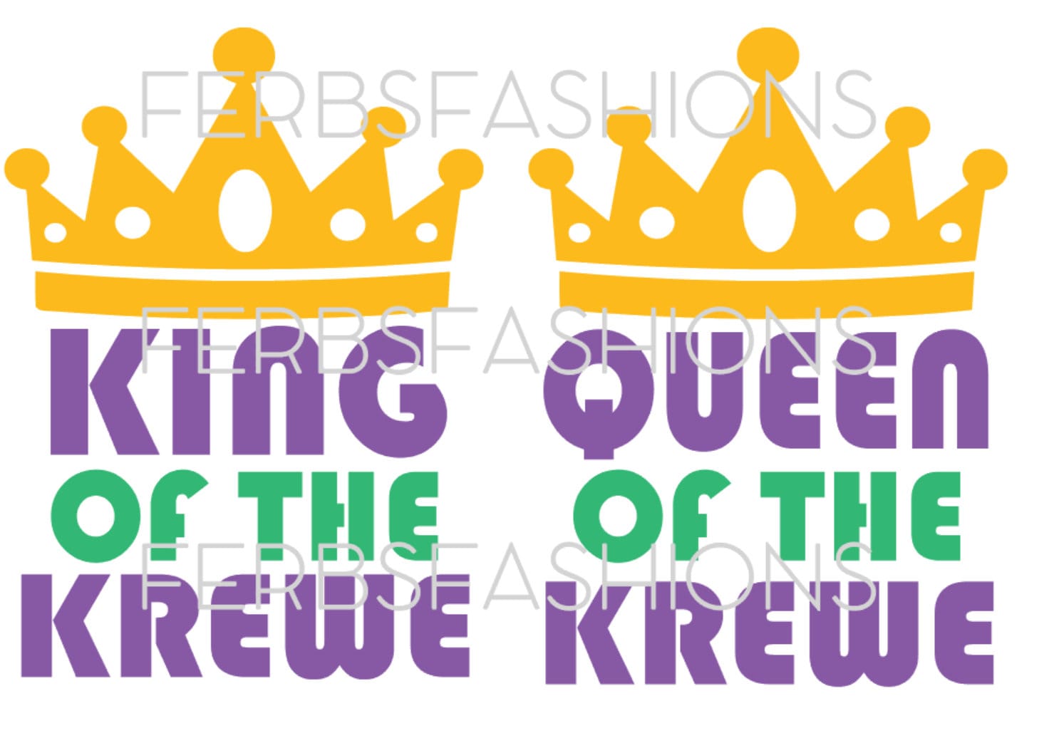 King Queen of the Krewe SVG PNG - Etsy