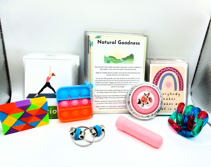 Mini Calm Down Kit for Kids, Coping Skills Box, Desk Fidget Toys ...