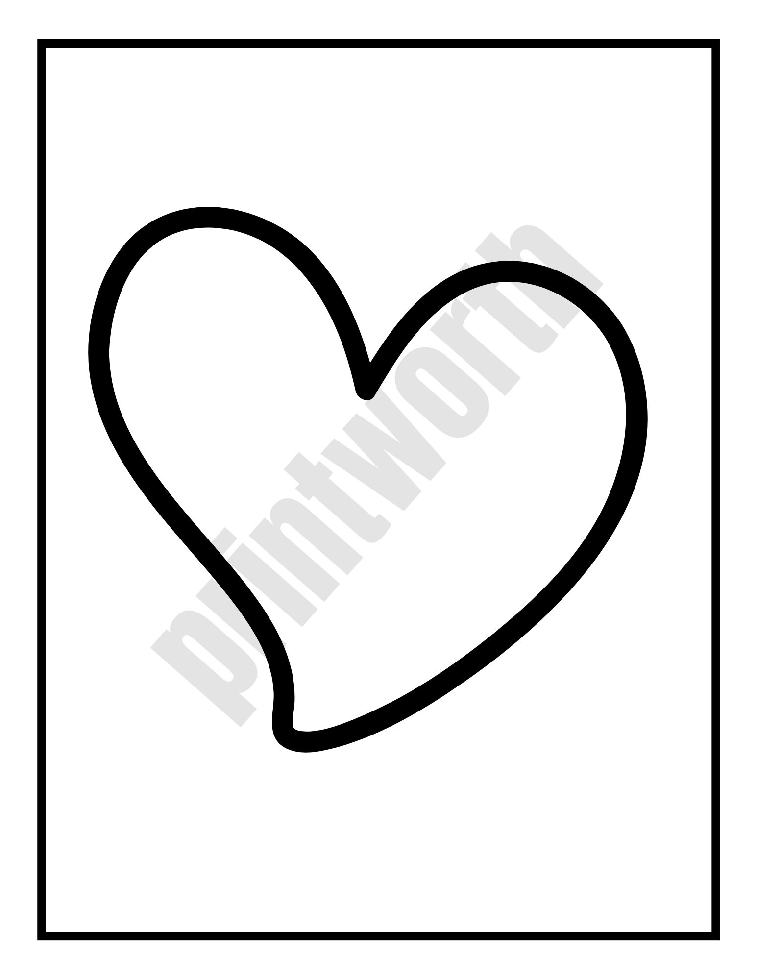 Hearts Coloring Pages - Etsy