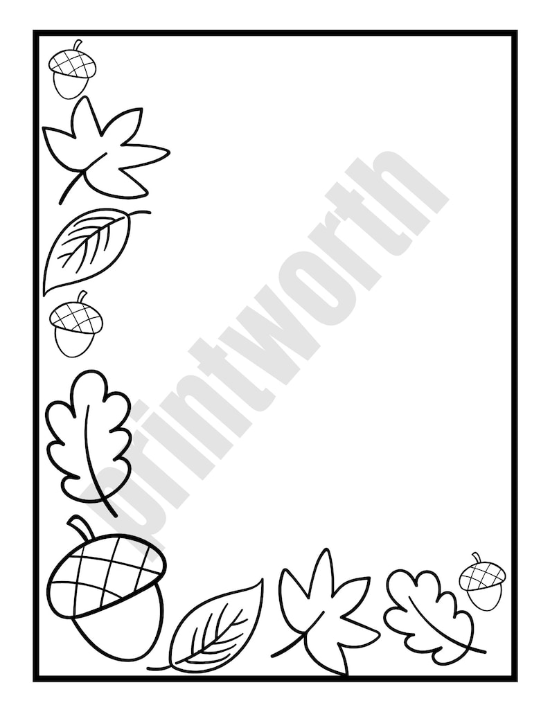 Fall Coloring Pages - Instant Download - Printable - Etsy