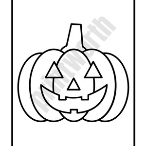 Jack O Lantern Coloring Pages - Etsy
