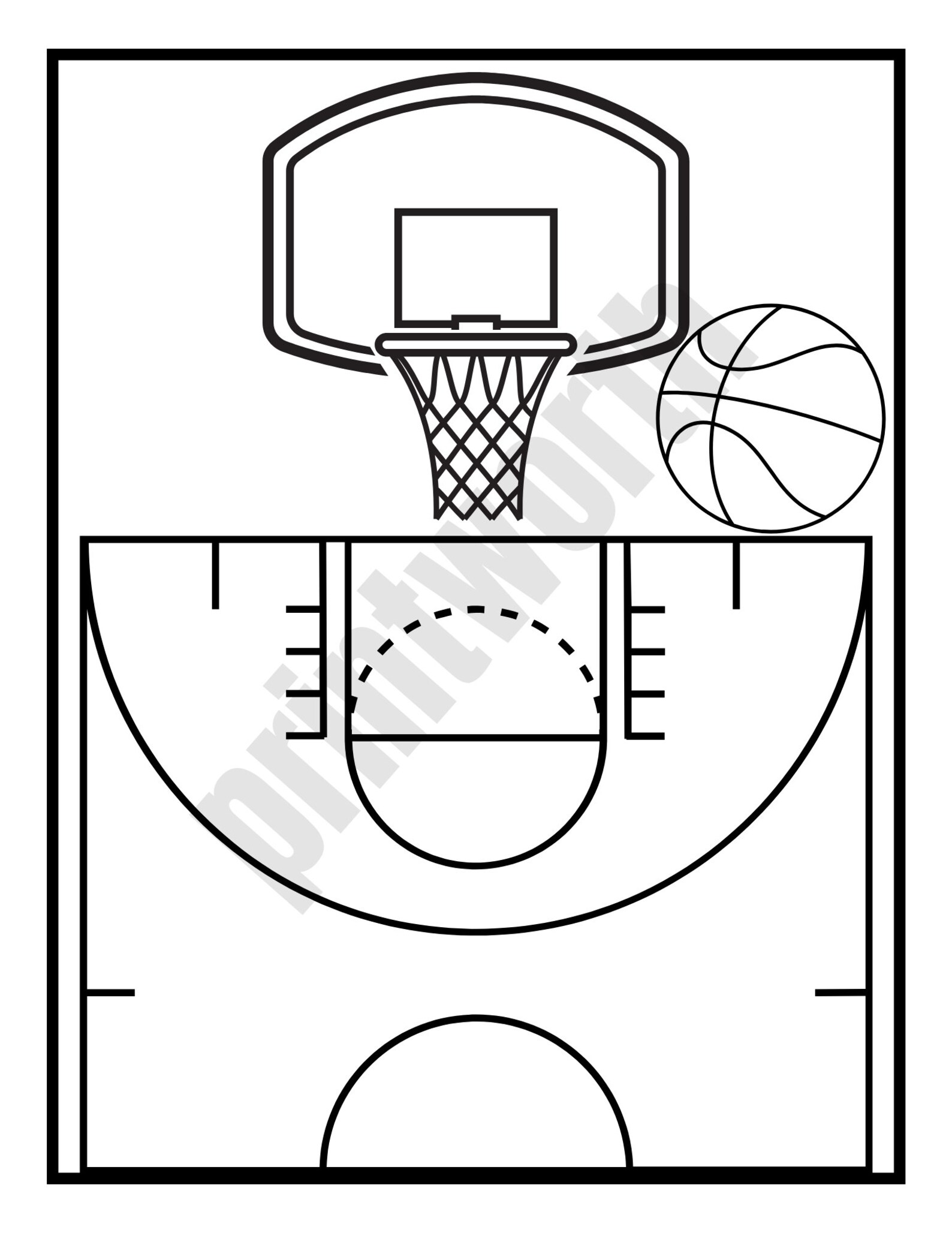 Sports Themed Coloring Pages - Etsy