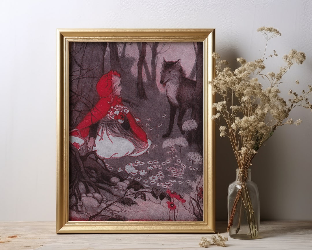 Little Red Riding Hood - Kids Room - Vintage - Gift Ideas - Digital ...