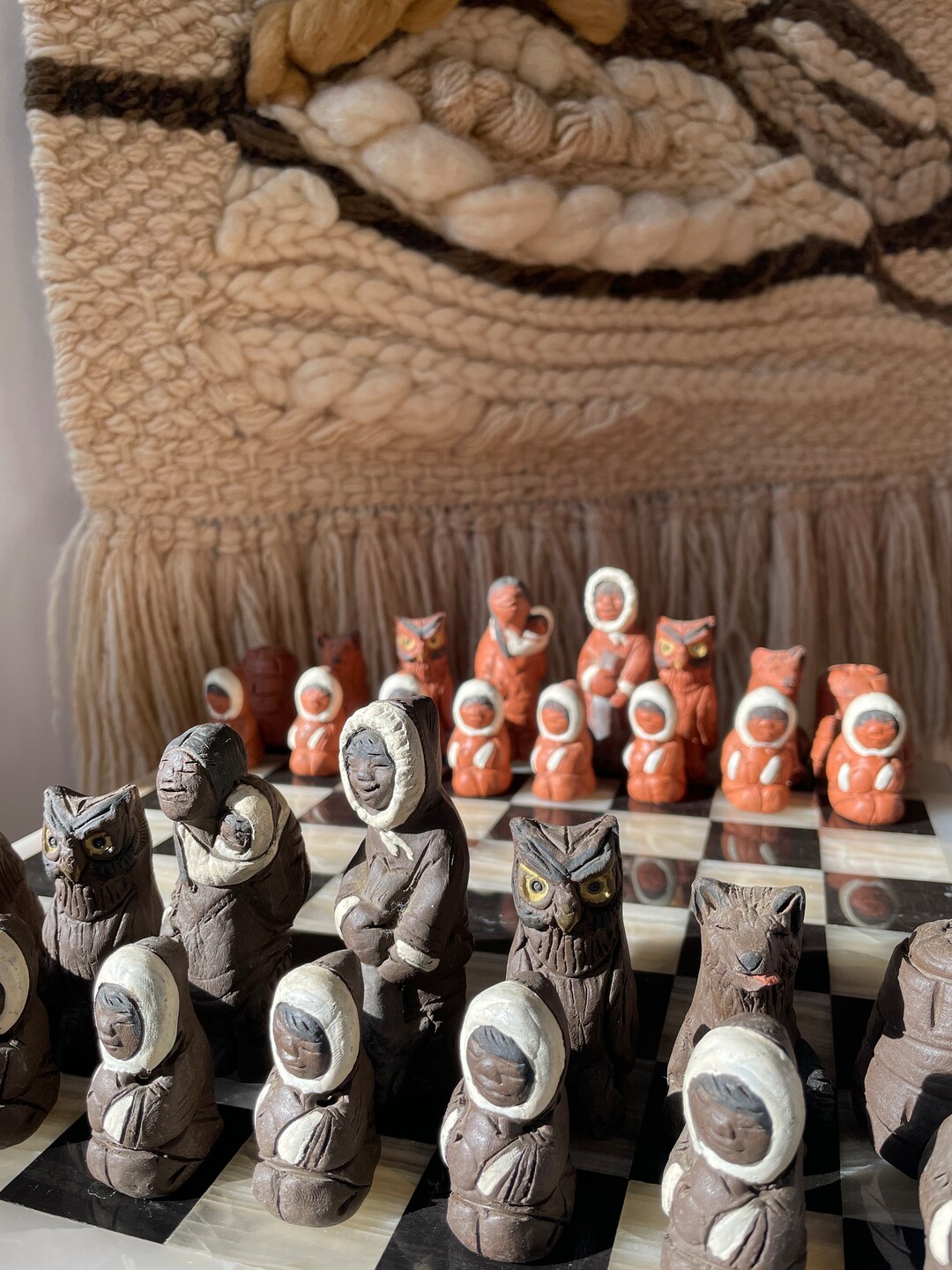 Eija Seras Handmade Clay Chess Set - Etsy