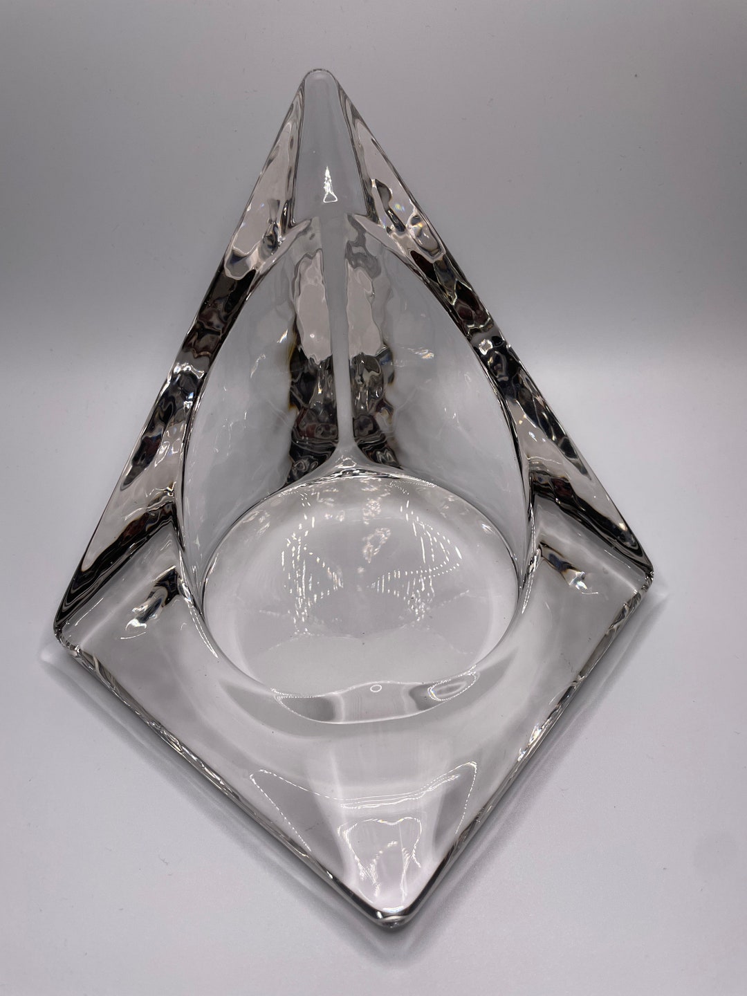 Tord Kjellström Pyramid Pillar Candle Holder for Nybro Crystal Sweden ...