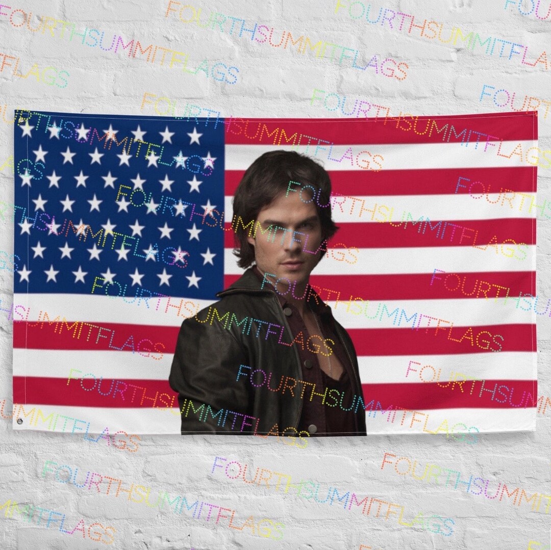 Ian Somerhalder Flag/tapestrywall Decorfan Art - Etsy