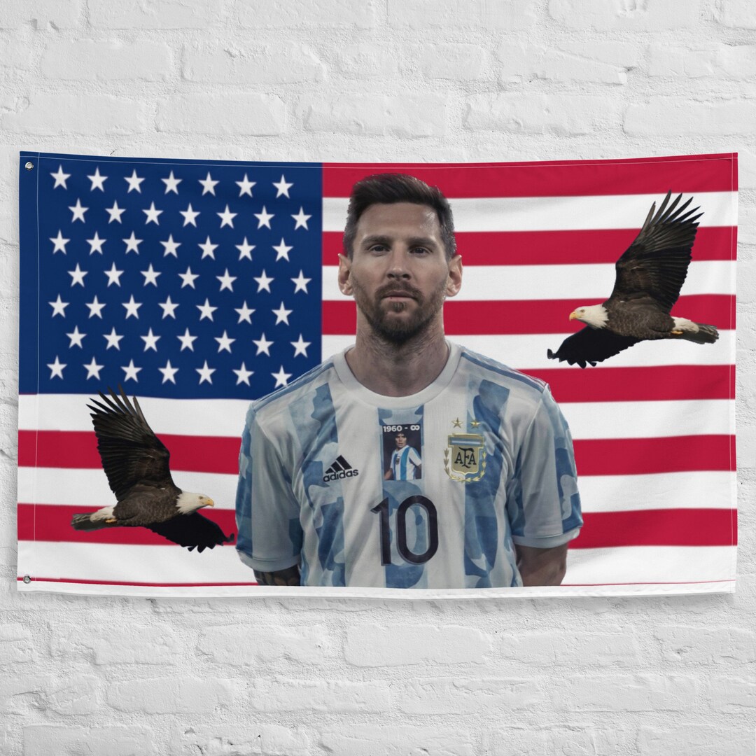 Messi Flag/tapestrywall Decorfan Art - Etsy