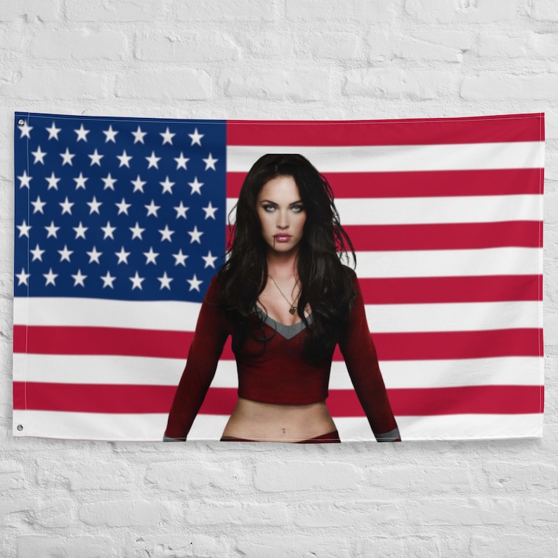 Megan Fox Flag/tapestrywall Decorfan Art - Etsy