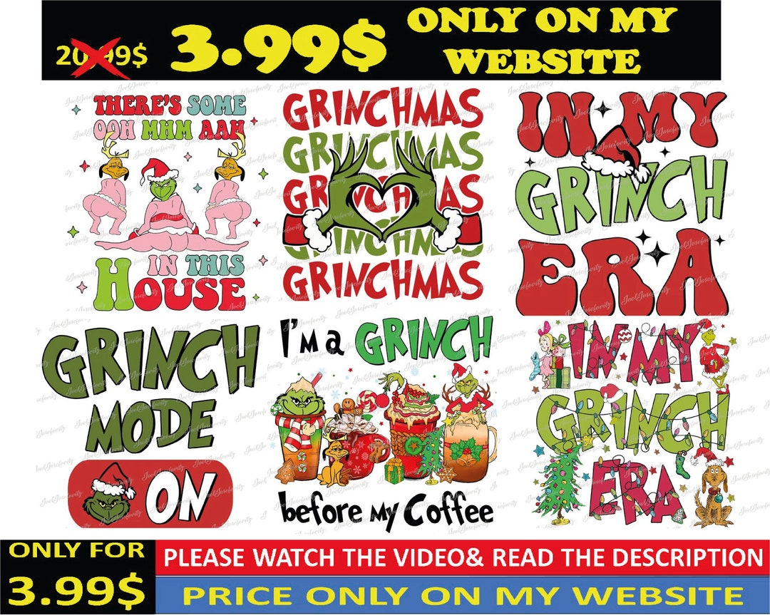 In My Grinch Era Png Funny Grinch Png Christmas Era Png - Etsy