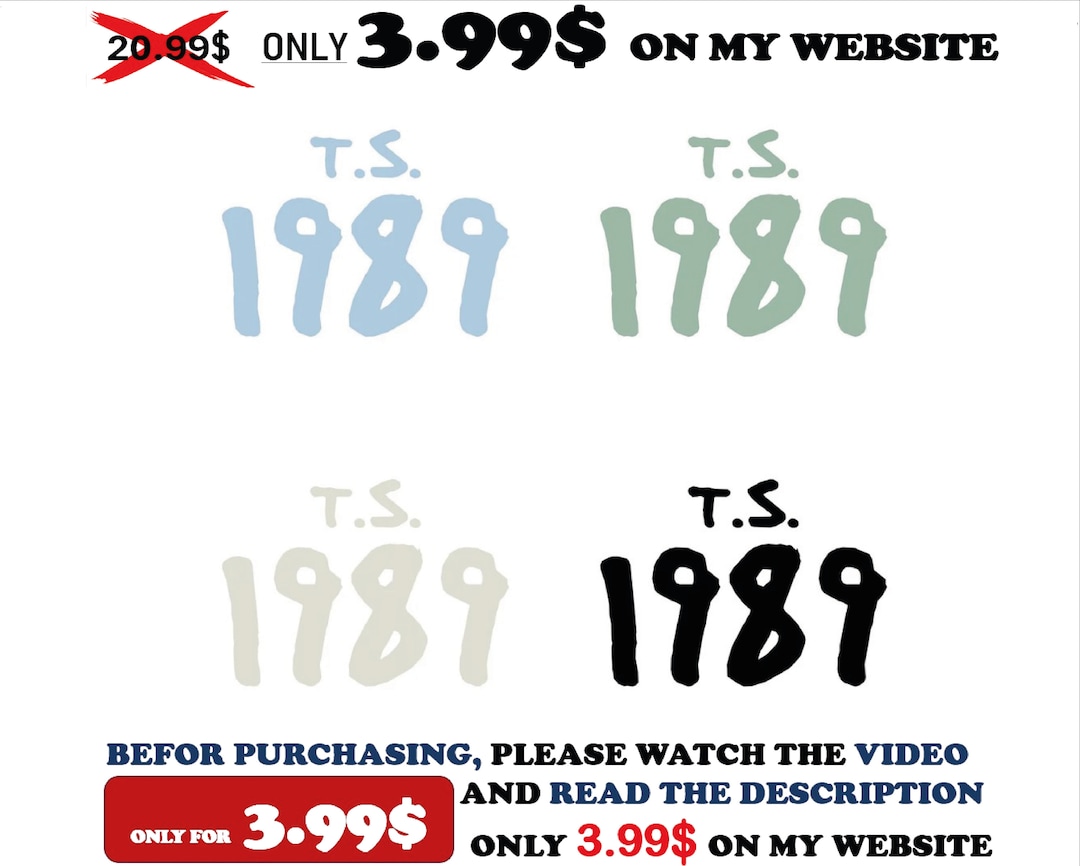 1989 Taylor Swift Taylor's Version Logo PNG 1989 TV PNG - Etsy