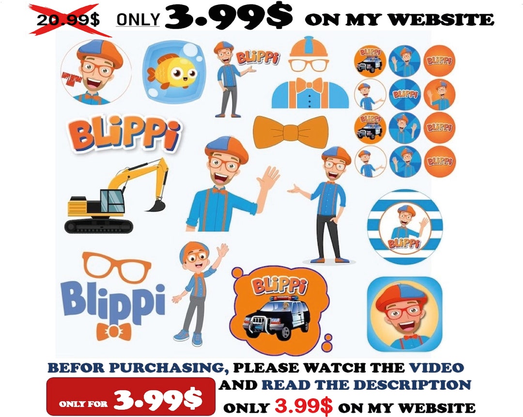 Happy Birthday Blippi Png Bundle Blippi Sublimation Design - Etsy