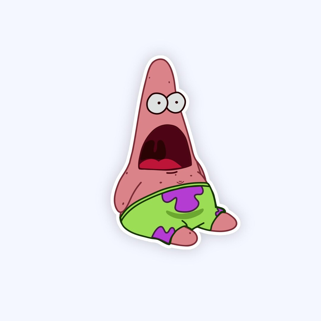 Patrick Star Sticker, Spongebob Sticker, Laptop Sticker, iPad Sticker ...