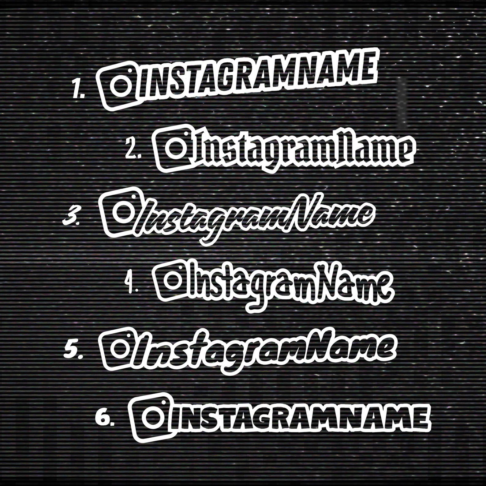 Custom Instagram Name Vinyl Decal, Personalized IG Username Sticker ...