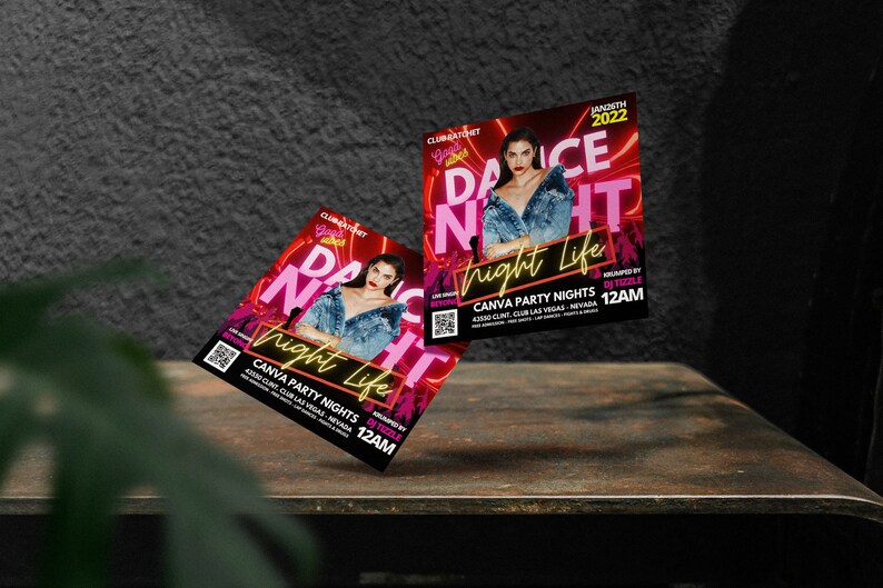 Party Animated Flyer Template Design for Canva Photopea DIY Flyer ...