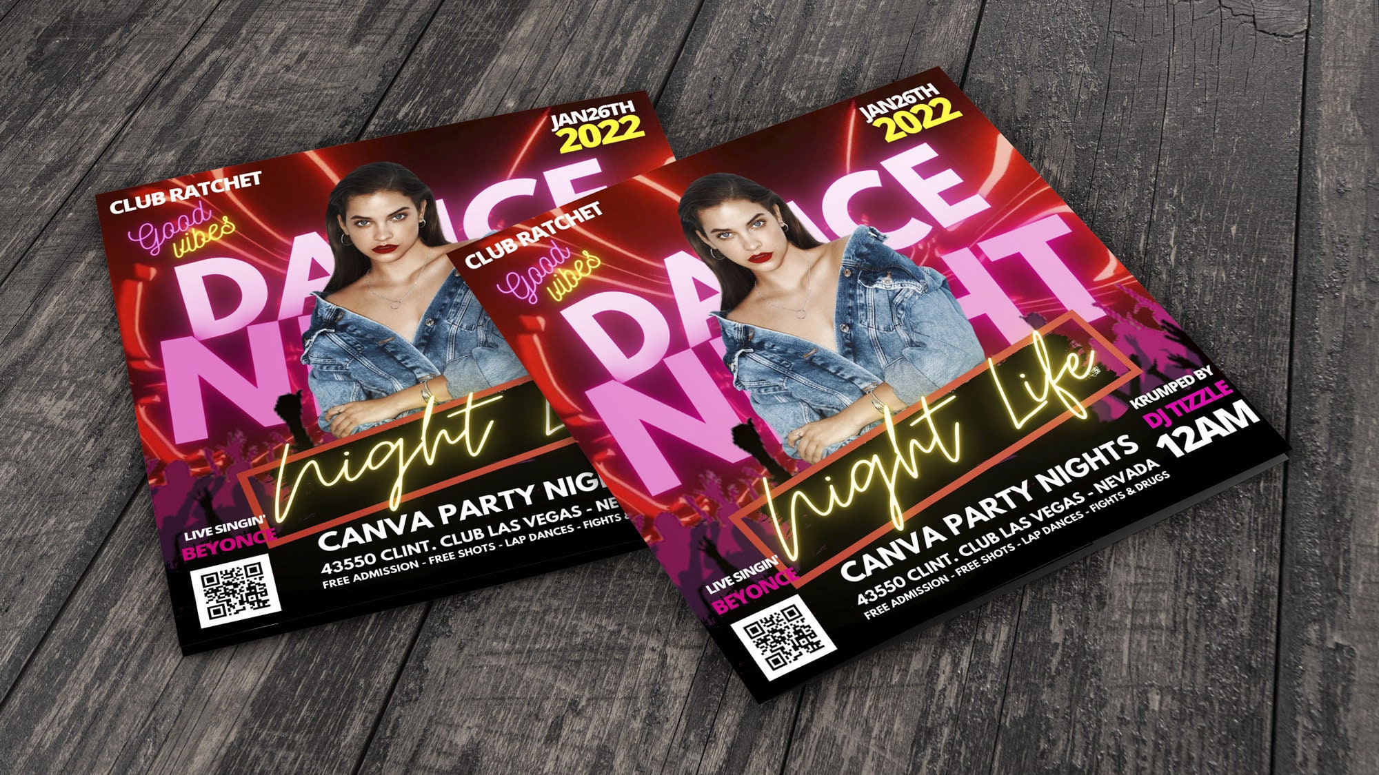 Party Animated Flyer Template Design for Canva Photopea DIY Flyer ...