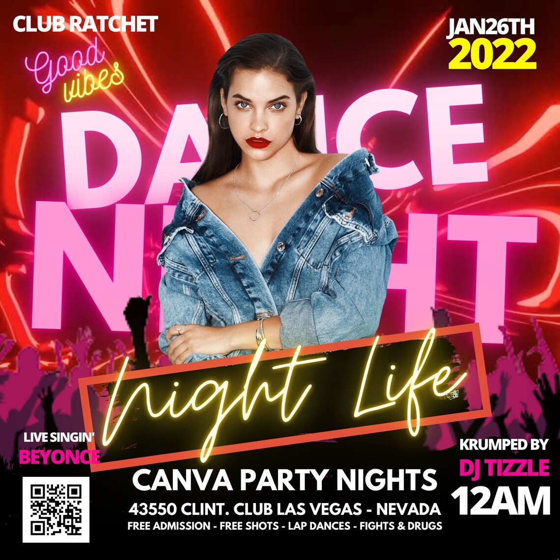 Party Animated Flyer Template Design for Canva Photopea DIY Flyer ...
