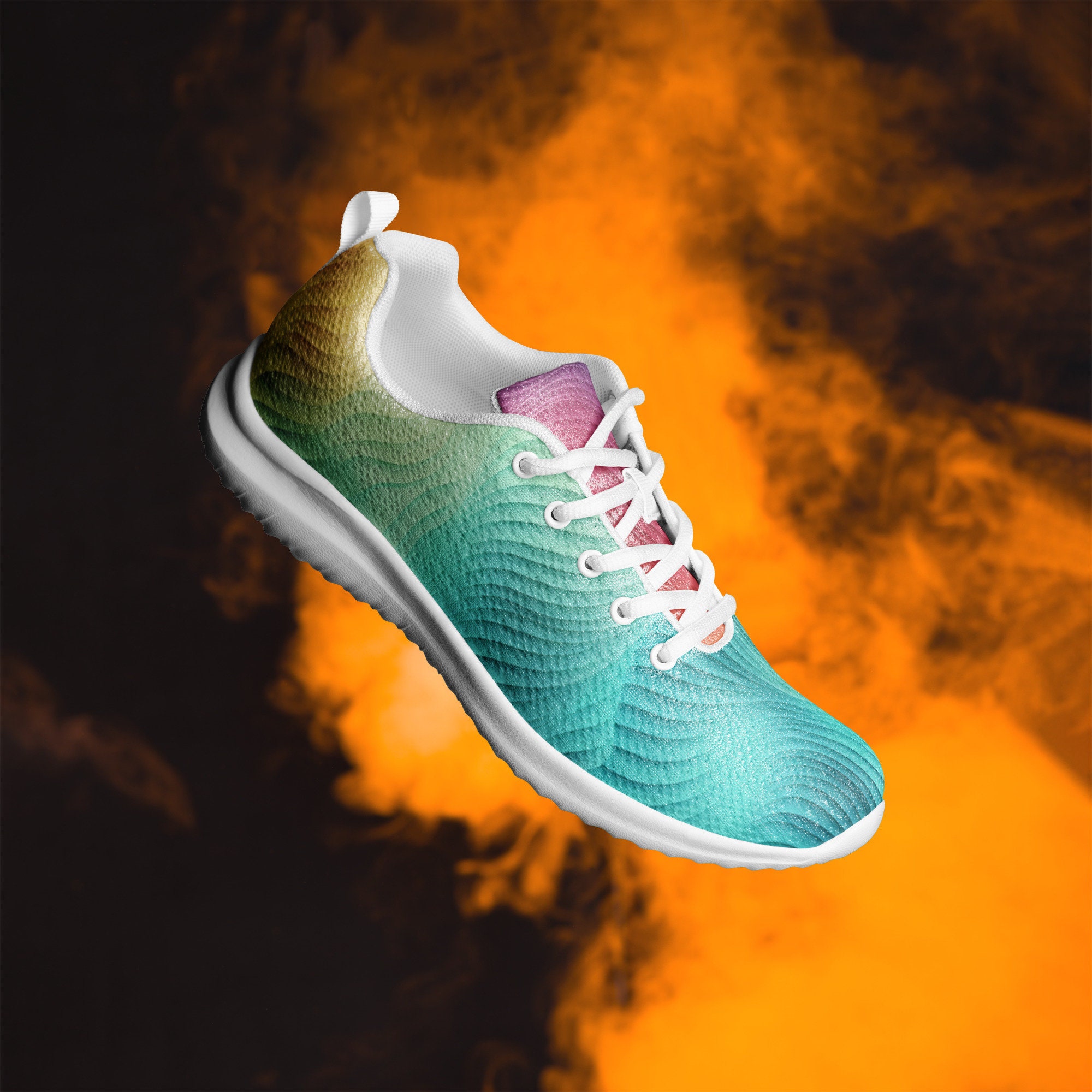 Mens Athletic Shoes: Vivid Radiation Waves 1.0 - Etsy
