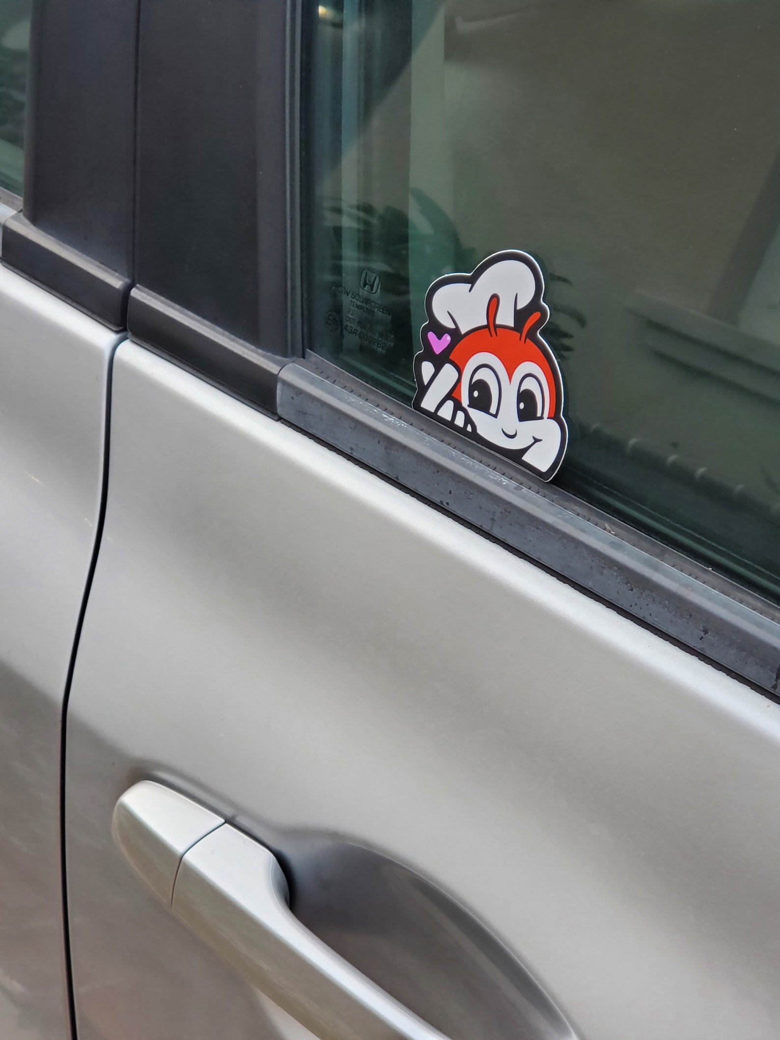 Jollibee Oppa Love Peeking Filipino Finger Heart Die Cut 2.5" & 3 ...