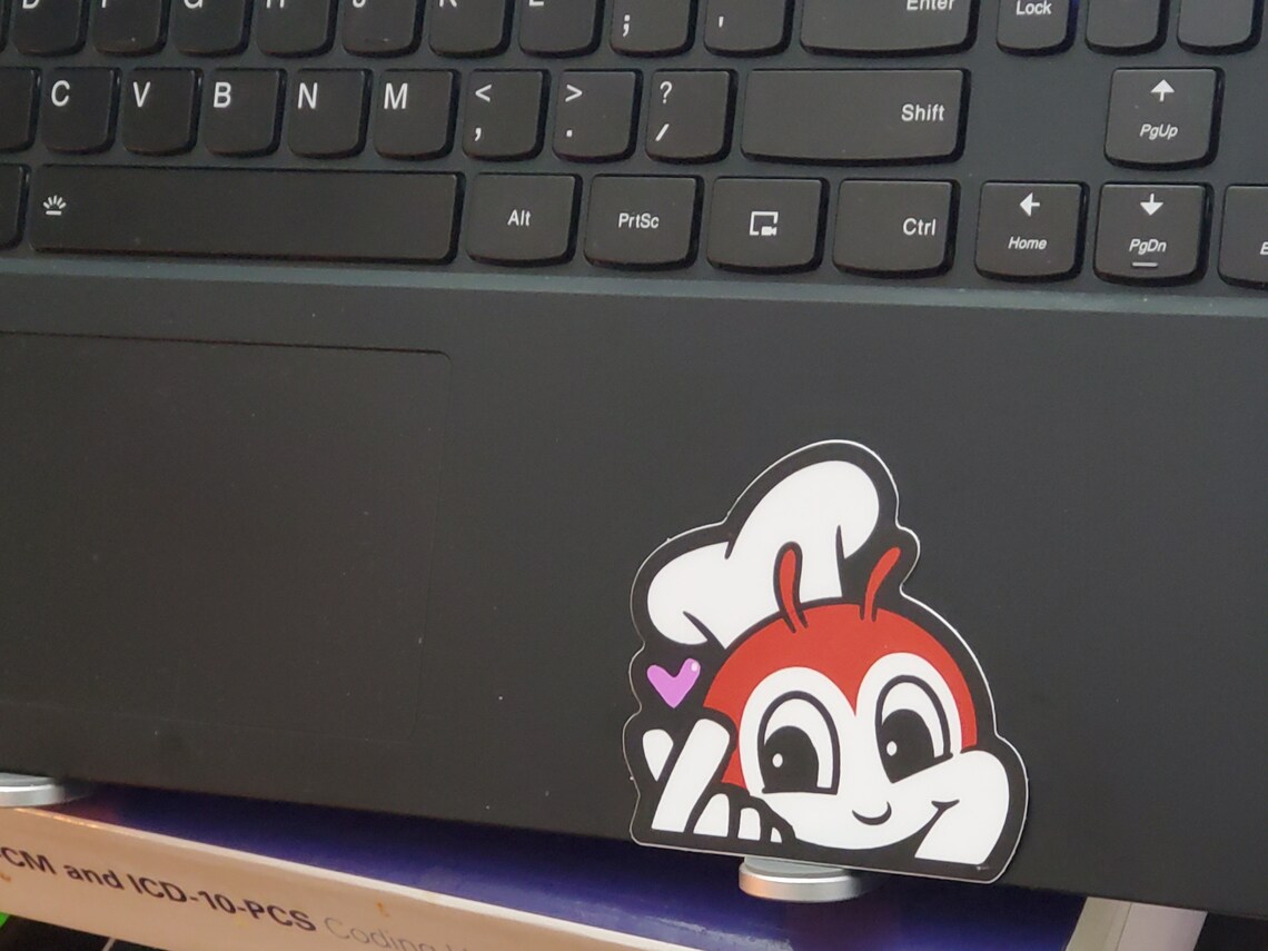 Jollibee Oppa Love Peeking Filipino Finger Heart Die Cut 2.5" & 3 ...