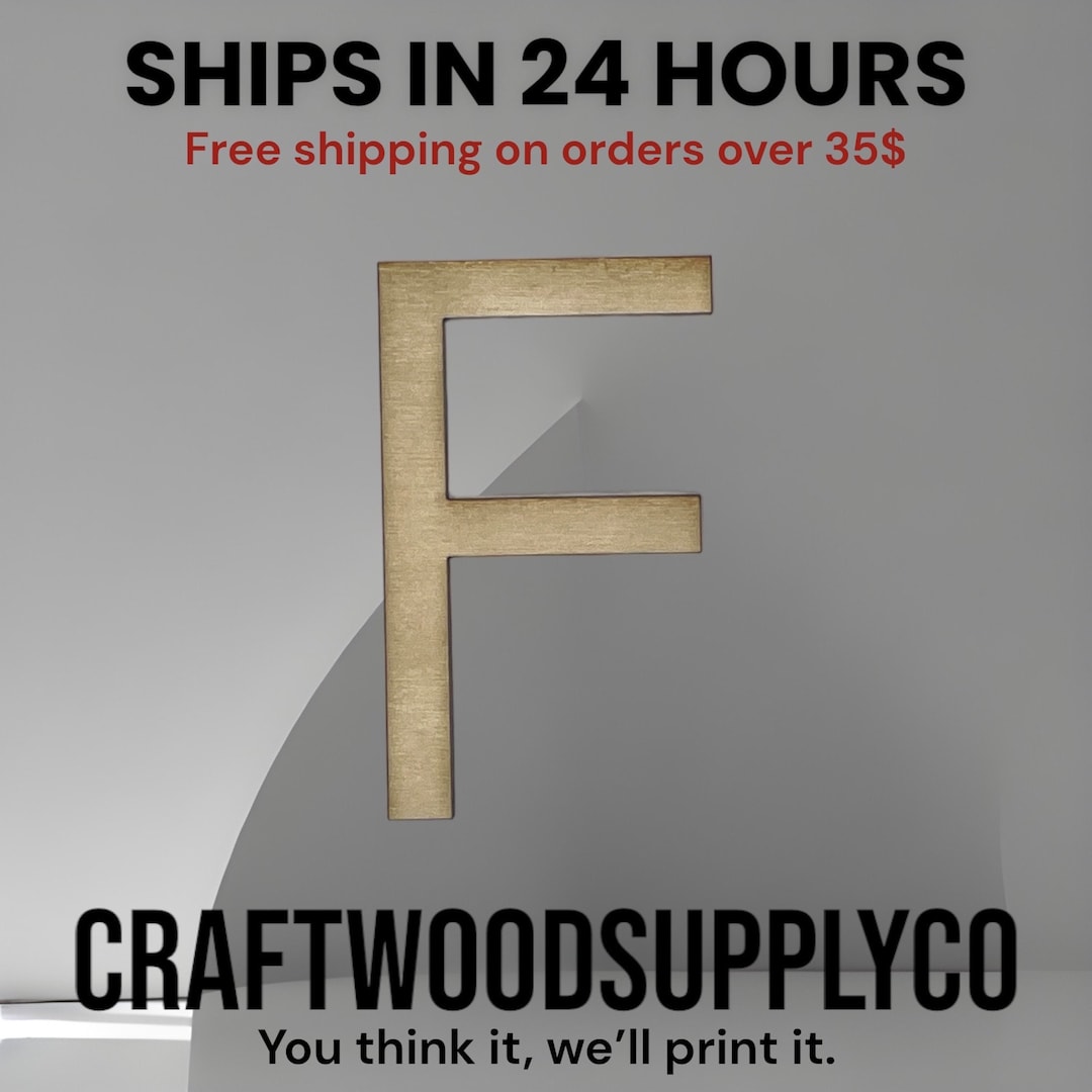 Wood Letter F Size 1 12 Craft Letters DIY Holiday - Etsy