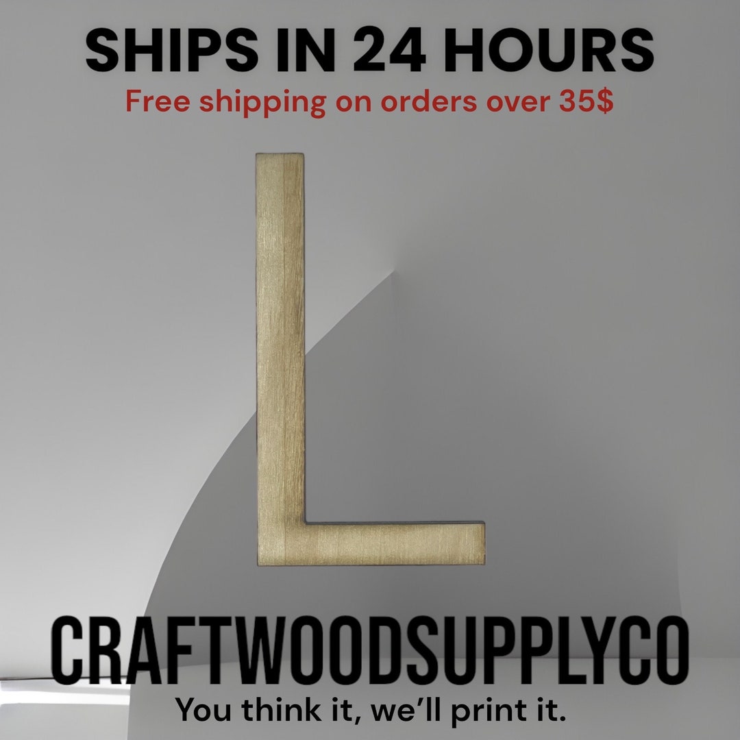 Wood Letter L, Size 1 12, Craft Letters, DIY, Holiday Crafts, Sign ...