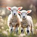 Sheep Babies Wall Art Farm Animals Country Home Decor Lambs Spring ...
