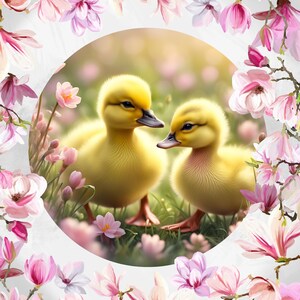 Duck Print Easter Wall Art Printable, Baby Farm Animals Spring Poster ...