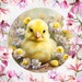 Easter Wall Art Printable, Yellow Baby Chicks Spring Print, Easter ...